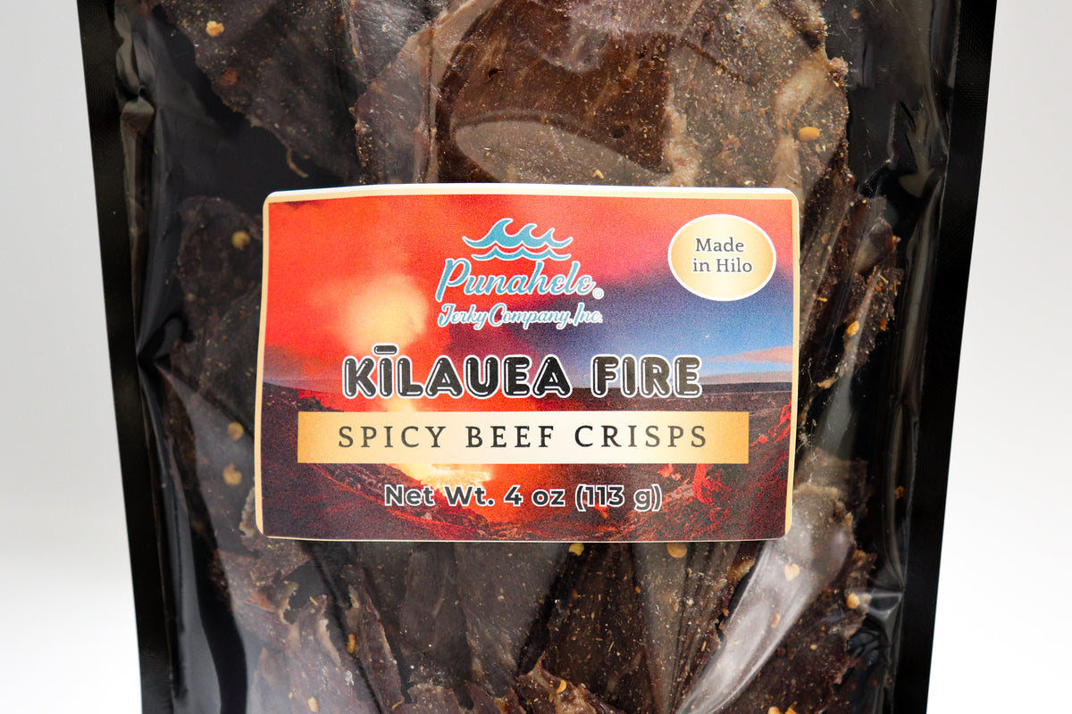Kilauea Fire Spicy Beef Crisps | Punahele Jerky Company